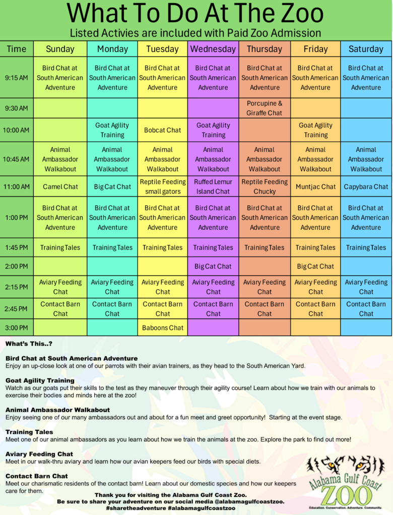 Animal Adventures - AL Gulf Coast Zoo